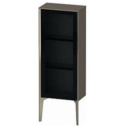 Duravit XViu Halbhochschrank XV1360LB189 40x24x89cm, Glastür, champagner matt, Tür links, flannel grey hochglanz