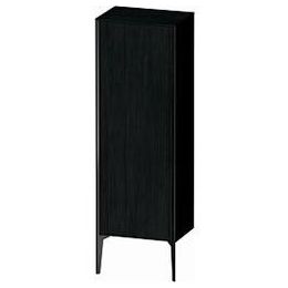 Duravit XViu Halbhochschrank XV1326LB216 50x36x133cm, schwarz matt, Tür links, Eiche schwarz