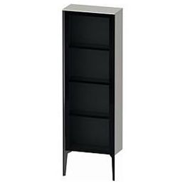 Duravit XViu Halbhochschrank XV1366RB207 50x24x133cm, Glastür, schwarz matt, Tür rechts, betongrau matt