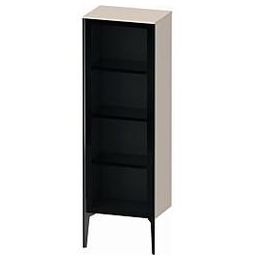 Duravit XViu Halbhochschrank XV1368LB291 50x36x133cm, Glastür, schwarz matt, Tür links, taupe matt