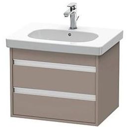 Duravit Ketho Waschtisch-Unterschrank KT665004343 60 x 45,5 cm, basalt matt, 2 Schubkästen, wandhängend