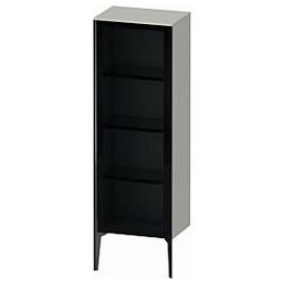 Duravit XViu Halbhochschrank XV1368RB207 50x36x133cm, Glastür, schwarz matt, Tür rechts, betongrau matt