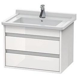 Duravit Ketho Waschtisch-Unterschrank KT664302222 65 x 45,5 cm, weiß hochglanz, 2 Schubkästen, wandhängend