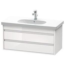 Duravit Ketho Waschtisch-Unterschrank KT664802222 100 x 45,5 cm, weiß hochglanz, 2 Schubkästen, wandhängend