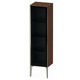 Duravit XViu Halbhochschrank XV1367LB113 40x36x133cm, Glastür, champagner matt, Tür links, amerikanischer nussbaum