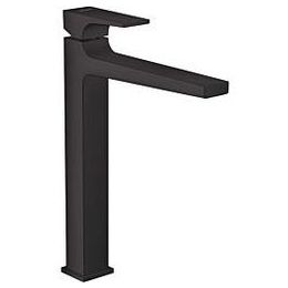 Hansgrohe Metropol Waschtisch-Einhebelmischer 32512670 Ausladung 204 mm, Push-Open Ablaufgarnitur, mattschwarz