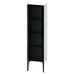 Duravit XViu Halbhochschrank XV1365RB218 40x24x133cm, Glastür, schwarz matt, Tür rechts, weiß matt