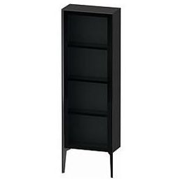 Duravit XViu Halbhochschrank XV1366RB280 50x24x133cm, Glastür, schwarz matt, Tür rechts, graphit supermatt