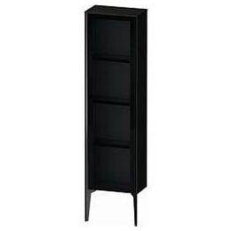 Duravit XViu Halbhochschrank XV1365RB216 40x24x133cm, Glastür, schwarz matt, Tür rechts, Eiche schwarz