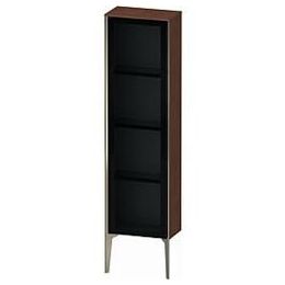 Duravit XViu Halbhochschrank XV1365LB113 40x24x133cm, Glastür, champagner matt, Tür links, amerikanischer nussbaum