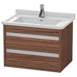 Duravit Ketho Waschtisch-Unterschrank KT664302121 65 x 45,5 cm, nussbaum dunkel, 2 Schubkästen, wandhängend