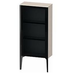 Duravit XViu Halbhochschrank XV1361RB291 50x24x89cm, Glastür, schwarz matt, Tür rechts, taupe matt