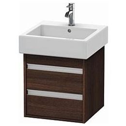 Duravit Ketho Waschtisch-Unterschrank KT663505353 45 x 44 cm, kastanie dunkel, 2 Schubkästen, wandhängend