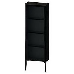 Duravit XViu Halbhochschrank XV1366RB216 50x24x133cm, Glastür, schwarz matt, Tür rechts, Eiche schwarz