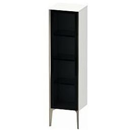 Duravit XViu Halbhochschrank XV1367LB118 40x36x133cm, Glastür, champagner matt, Tür links, weiß matt