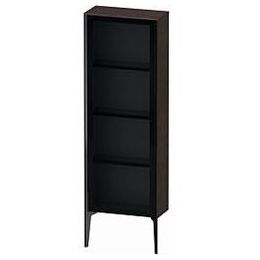 Duravit XViu Halbhochschrank XV1366RB272 50x24x133cm, Glastür, schwarz matt, Tür rechts, eiche dunkel gebürstet