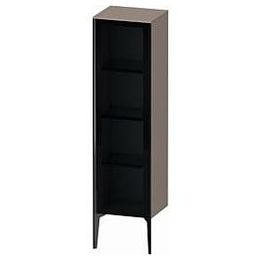 Duravit XViu Halbhochschrank XV1367LB243 40x36x133cm, Glastür, schwarz matt, Tür links, basalt matt