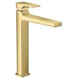 Hansgrohe Metropol Waschtisch-Einhebelmischer 32512990 Ausladung 204 mm, Push-Open Ablaufgarnitur, polished gold optic