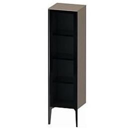 Duravit XViu Halbhochschrank XV1367RB211 40x36x133cm, Glastür, schwarz matt, Tür rechts, eiche kaschmir