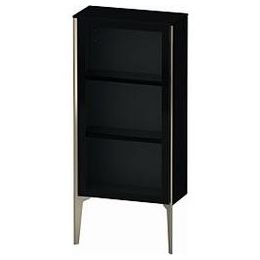 Duravit XViu Halbhochschrank XV1361RB140 50x24x89cm, Glastür, champagner matt, Tür rechts, schwarz hochglanz