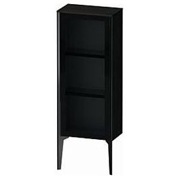 Duravit XViu Halbhochschrank XV1360RB216 40x24x89cm, Glastür, schwarz matt, Tür rechts, Eiche schwarz