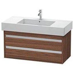 Duravit Ketho Waschtisch-Unterschrank KT664102121 100 x 45,5 cm, nussbaum dunkel, 2 Schubkästen, wandhängend