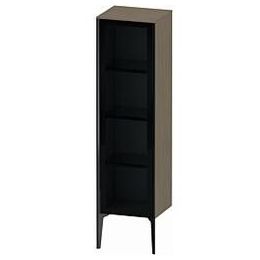 Duravit XViu Halbhochschrank XV1367RB235 40x36x133cm, Glastür, schwarz matt, Tür rechts, Eiche terra