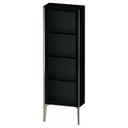 Duravit XViu Halbhochschrank XV1366RB140 50x24x133cm, Glastür, champagner matt, Tür rechts, schwarz hochglanz