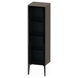 Duravit XViu Halbhochschrank XV1367LB290 40x36x133cm, Glastür, schwarz matt, Tür links, flannel grey seidenmatt