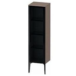 Duravit XViu Halbhochschrank XV1367LB286 40x36x133cm, Glastür, schwarz matt, Tür links, cappucino hochglanz