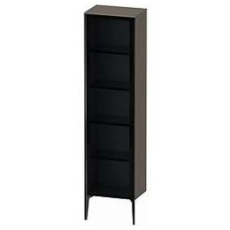 Duravit XViu Hochschrank XV1376RB290 50x36x177cm, Glastür, schwarz matt, Tür rechts, flannel grey seidenmatt