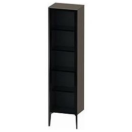 Duravit XViu Hochschrank XV1376RB289 50x36x177cm, Glastür, schwarz matt, Tür rechts, flannel grey hochglanz