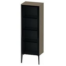 Duravit XViu Halbhochschrank XV1368RB235 50x36x133cm, Glastür, schwarz matt, Tür rechts, Eiche terra