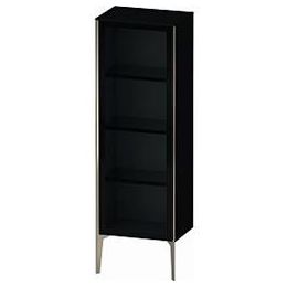 Duravit XViu Halbhochschrank XV1368RB140 50x36x133cm, Glastür, champagner matt, Tür rechts, schwarz hochglanz