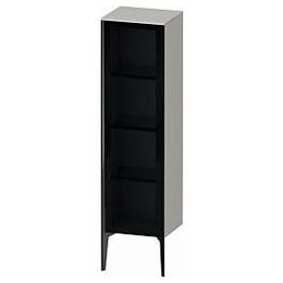 Duravit XViu Halbhochschrank XV1367RB207 40x36x133cm, Glastür, schwarz matt, Tür rechts, betongrau matt