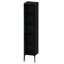 Duravit XViu Hochschrank XV1375RB269 40x36x177cm, Glastür, schwarz matt, Tür rechts, nussbaum gebürstet