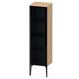 Duravit XViu Halbhochschrank XV1367RB212 40x36x133cm, Glastür, schwarz matt, Tür rechts, eiche gebürstet