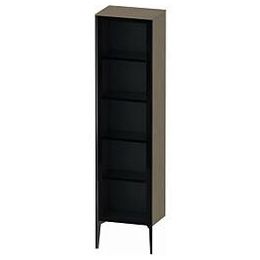 Duravit XViu Hochschrank XV1376RB235 50x36x177cm, Glastür, schwarz matt, Tür rechts, Eiche terra