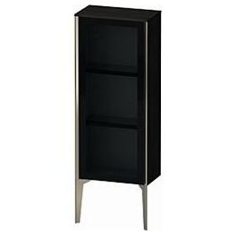 Duravit XViu Halbhochschrank XV1360LB116 40x24x89cm, Glastür, champagner matt, Tür links, Eiche schwarz