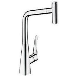 Hansgrohe Metris Spültisch-Einhebelmischer 73807000 mit Ausziehauslauf, 1jet, sBox, chrom