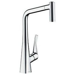 Hansgrohe Metris Spültisch-Einhebelmischer 73824000 mit Ausziehbrause, 2jet, sBox, chrom