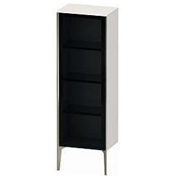 Duravit XViu Halbhochschrank XV1368LB122 50x36x133cm, Glastür, champagner matt, Tür links, weiß hochglanz