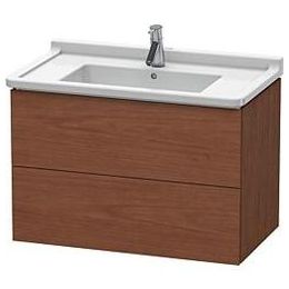 Duravit L-Cube Waschtisch-Unterschrank LC626501313 82 x 46,9 cm, amerikanischer nussbaum, 2 Schubkästen, wandhängend