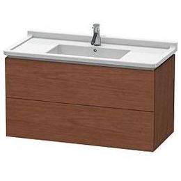 Duravit L-Cube Waschtisch-Unterschrank LC626601313 102 x 46,9 cm, amerikanischer nussbaum, 2 Schubkästen, wandhängend