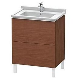 Duravit L-Cube Waschtisch-Unterschrank LC660801313 67 x 46,9 cm, amerikanischer nussbaum, 2 Auszüge, stehend