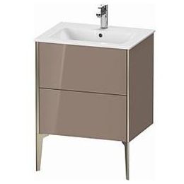 Duravit XViu Waschtisch-Unterschrank XV44810B186 61 x 59,4 x 48 cm, cappucino hochglanz, 2 Auszüge, stehend, champagner matt