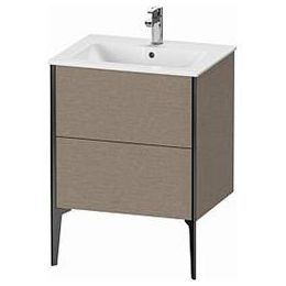 Duravit XViu Waschtisch-Unterschrank XV44810B211 61 x 59,4 x 48 cm, eiche kaschmir, 2 Auszüge, stehend, schwarz matt