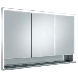 KEUCO Royal Lumos Spiegelschrank 14315171305 1200 x 735 x 165 mm, Wandeinbau, silber-eloxiert, Spiegelheizung, 3 kurze Türen