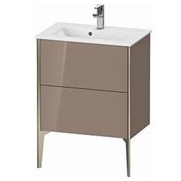 Duravit XViu Waschtisch-Unterschrank XV44880B186 61 x 59,4 x 39 cm, cappucino hochglanz, 2 Auszüge, stehend, champagner matt