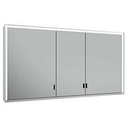 KEUCO Royal Lumos Spiegelschrank 14306172303 Wandvorbau, silber-eloxiert, 3 lange Türen, 1400 x 735 x 165 mm